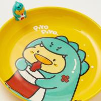 China Cartoon Cute Ceramic Duckling Plate Companion Gift Eating Plate Children Breakfast Tableware for sale