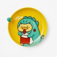 China Cartoon Cute Ceramic Duckling Plate Companion Gift Eating Plate Children Breakfast Tableware for sale