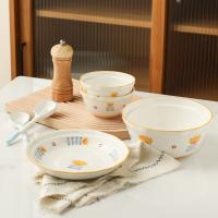 China Huang Fengling Flower Dinnerware Set 6pcs For Household Or Children 10 Inch Ceramic Bowl for sale