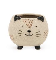 China Unique Kitten Cat Flower Succulent Pot in Pottery Clay Ceramic Wholesale Hot Sale Lovely Instagram 3D Flower/succulent Pots for sale