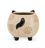 China Unique Kitten Cat Flower Succulent Pot in Pottery Clay Ceramic Wholesale Hot Sale Lovely Instagram 3D Flower/succulent Pots for sale