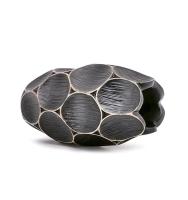 China Luxury Polyresin Vase for Party Table Decor High Quality Creative Geometric Shape Black Flower/succulent Pots Round Modern for sale