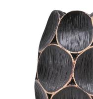 China Luxury Polyresin Vase for Party Table Decor High Quality Creative Geometric Shape Black Flower/succulent Pots Round Modern for sale
