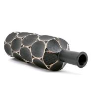 China High quality creative bottle shape black luxury Polyresin vase for party table decor for sale