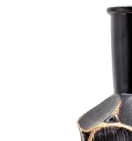 China High quality creative bottle shape black luxury Polyresin vase for party table decor for sale