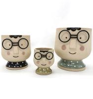 China Unique Boy Shaped Flower Succulent Pot 3D Ceramic Lovely Instagram for sale