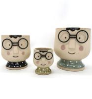 China Unique Boy Shaped Flower Succulent Pot 3D Ceramic Lovely Instagram for sale