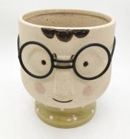 China Lovely Instagram 3d Mug Unique BOY Shaped Flower Succulent Pot In Ceramic for sale