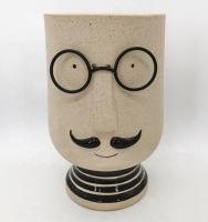 China 14 Inch 10 Inch 12 Inch Ceramic Flower Pot Lovely Instagram 3D Unique MEN Shaped for sale
