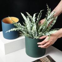 China Hot Sale 3 4 5 Inch Colorful Ceramic Cylinder Plant Pot Nordic Ceramic Flower Pot For customization for sale
