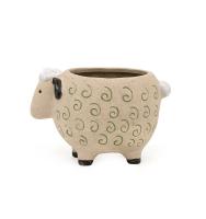 China Wholesale hot sale lovely instagram 3D unique sheep succulent flower pot in pottery clay ceramic for sale