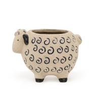 China Wholesale hot sale lovely instagram 3D unique sheep succulent flower pot in pottery clay ceramic for sale