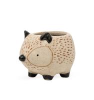 China Wholesale hot sale lovely instagram 3D unique  hedgehog flower succulent pot in pottery clay ceramic for sale