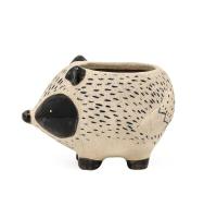 China Wholesale hot sale lovely instagram 3D unique  hedgehog flower succulent pot in pottery clay ceramic for sale