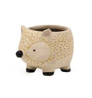 China Wholesale hot sale lovely instagram 3D unique  hedgehog flower succulent pot in pottery clay ceramic for sale