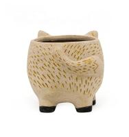 China Wholesale hot sale lovely instagram 3D unique  hedgehog flower succulent pot in pottery clay ceramic for sale