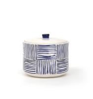 China White Household Stoneware Coffee Canister Kitchen Coffee Suger Tea Round Ceramic Canister With Lid for sale