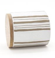 China Kitchen Ceramic Coffee Storage Jars Tea Sugar Food Storage Ceramic Canister With Wood Cover for sale
