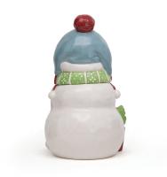 China Ceramic Storage Jars With Lids Christmas Holiday Kitchen Coffee Tea Cookie Gift Ceramic Canister Jar 3D Handpainting for sale