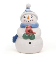 China Ceramic Storage Jars With Lids Christmas Holiday Kitchen Coffee Tea Cookie Gift Ceramic Canister Jar 3D Handpainting for sale