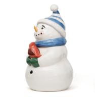 China Ceramic Storage Jars With Lids Christmas Holiday Kitchen Coffee Tea Cookie Gift Ceramic Canister Jar 3D Handpainting for sale