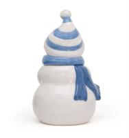 China Ceramic Storage Jars With Lids Christmas Holiday Kitchen Coffee Tea Cookie Gift Ceramic Canister Jar 3D Handpainting for sale