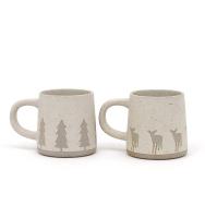 China Christmas Coffee Mug Ceramic Stoneware Mugs Gift Ceramic Mug With 3D Silk Print for sale