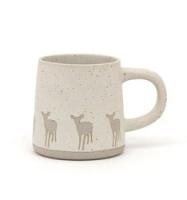 China Handmade Christmas Coffee Mug Ceramic Stoneware Mugs Gift Ceramic Mug With 3D Deer Silk Print for sale