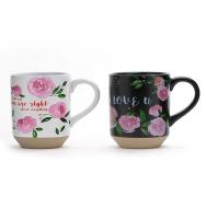China 12OZ Coffee Mug Stoneware To Go Best Ceramic Mugs Gift Set Mugs Sublimation For Mother for sale