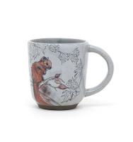 China Custom Printed Coffee Mugs Animal Ceramic Mug With 3D Decal On Glaze For Harvest for sale