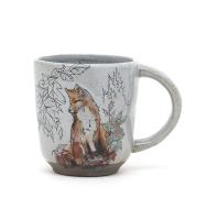 China Custom Printed Coffee Mugs Animal Ceramic Mug With 3D Decal On Glaze For Harvest for sale