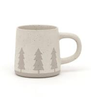 China Handmade Christmas Coffee Mug Ceramic Stoneware Mugs Gift Ceramic Mug 3D Silk Print for sale