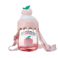 China Strawberry Peach Style Coffee Tea Water Cup Glass Bottles Gift For Women Girls for sale