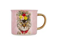 China Custom Gold Handle Mug Ceramic Mug Set of 1 Microwave and Dishwasher Safe for sale
