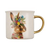 China Creative Vintage Ceramic Tumbler Travel Coffee Water Mug Breakfast Milk Tea Cup Garden Coffee Cups for sale