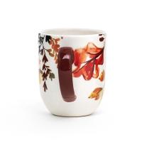 China Custom Printed Coffee Mugs Harvest Style Ceramic Mug With 3D Decal In Glaze for sale