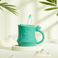 China Ready To Ship In Stock Chinese style large capacity plum, orchid, bamboo and chrysanthemum milk coffee mugs custom, suitable for office and home for sale