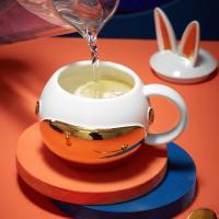 China Ready To Ship In Stock Custom ceramic cute 3d animal face shaped coffee mugs for gift for sale