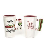 China 3d Christmas Gift Mugs with Earthenware Material and Festive Design for sale