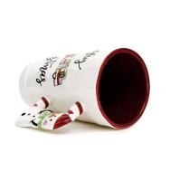 China 3d Christmas Gift Mugs with Earthenware Material and Festive Design for sale