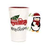 China 3d Christmas Gift Mugs with Earthenware Material and Festive Design for sale