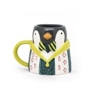 China Porcelain 3D Animal Mug Featuring a Cute Penguin Design for sale