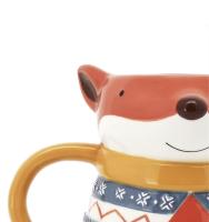 China Christmas Claus Illustration 3d Ceramic Mug for Office for sale