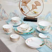 China Ready To Ship In Stock Custom Ceramic Dinnerware Set Personalized Plates Bowls / Mugs for Formal and Casual Dining for sale