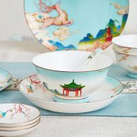 China Ready To Ship In Stock Custom Ceramic Dinnerware Set Personalized Plates Bowls / Mugs for Formal and Casual Dining for sale