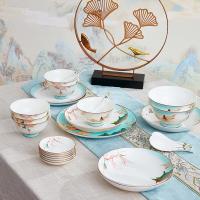 China Ready To Ship In Stock Custom Ceramic Dinnerware Set Personalized Plates Bowls / Mugs for Formal and Casual Dining for sale