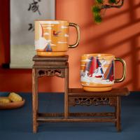 China Stylish Stacking Stoneware Ceramic Coffee Mugs With Eco Friendly Handicraft for sale