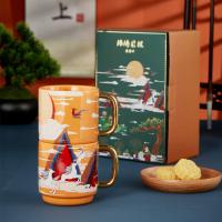China Stylish Stacking Stoneware Ceramic Coffee Mugs With Eco Friendly Handicraft for sale