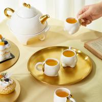 China Water Tea Brewing With Heat Resistant  Ceramic Tea Pot Set for sale