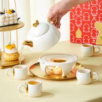 China Water Tea Brewing With Heat Resistant  Ceramic Tea Pot Set for sale